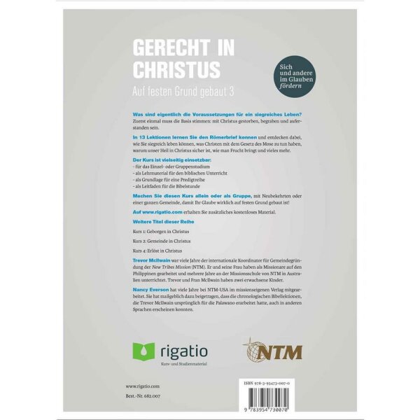 Gerecht in Christus - Auf festen Grund gebaut 3 - Trevor McIlwain, Na